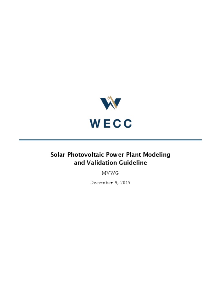 Solar PV Plant Modeling and Validation Guidline | PDF | Photovoltaics ...