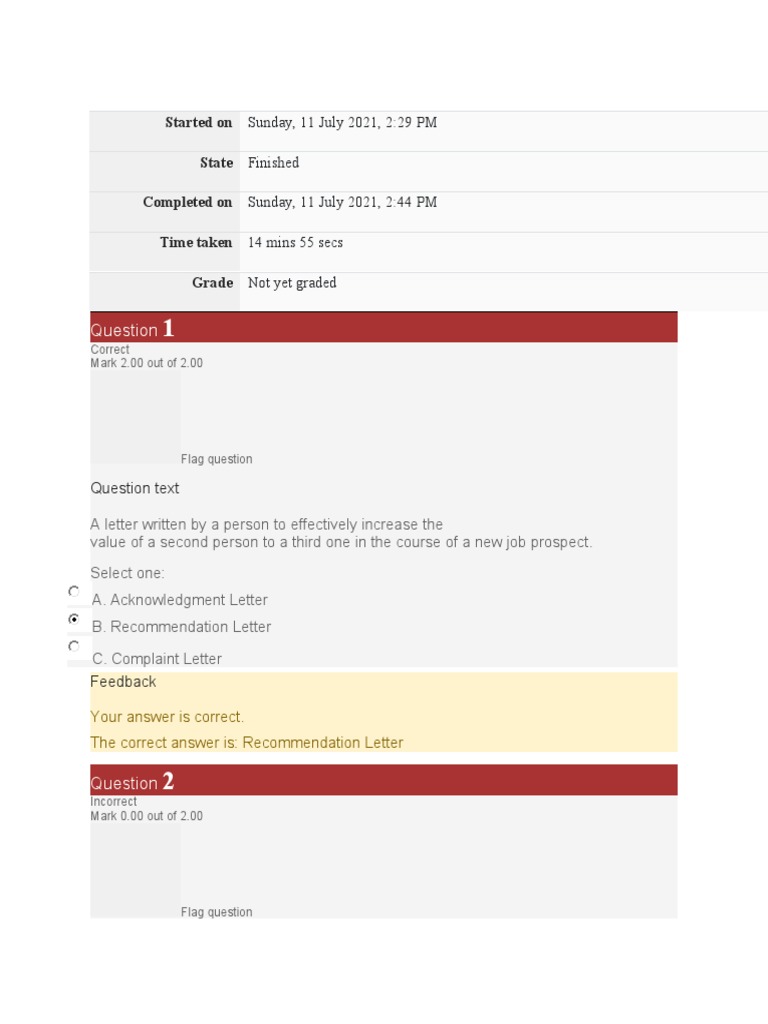 Technical Writing Quiz | PDF | Communication