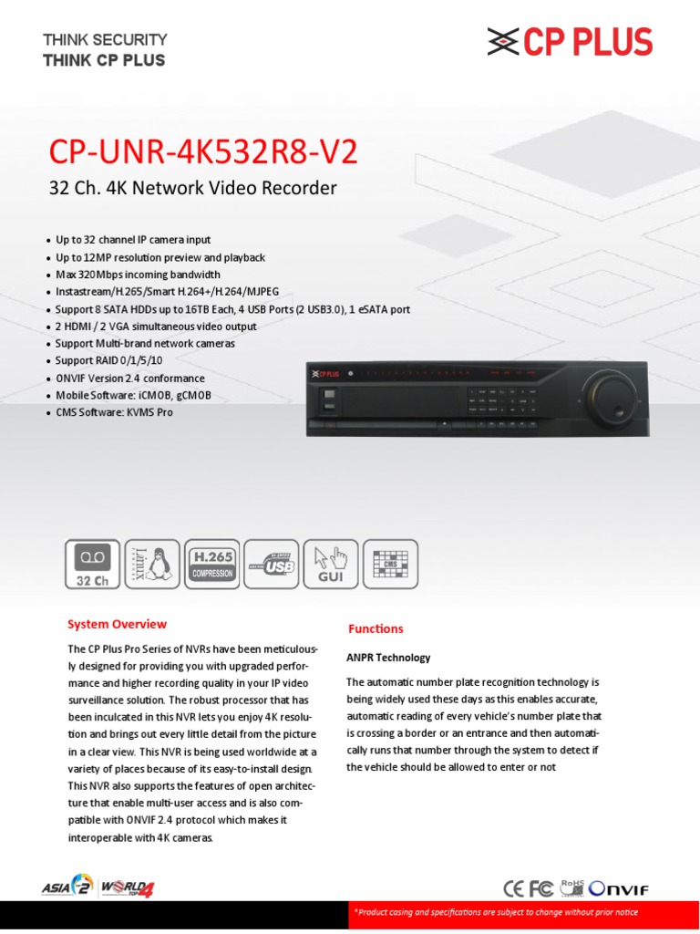 CP Unr 4K532R8 V2 | PDF | Video | Data Compression