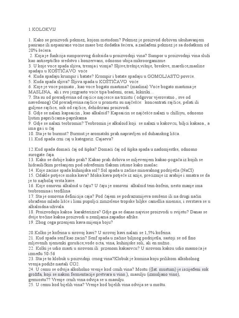 Hrana Sva Pitanja | PDF