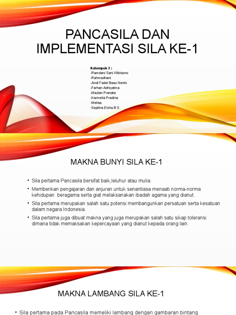 Pancasila Dan Implementasi Sila Ke-1-1 | PDF