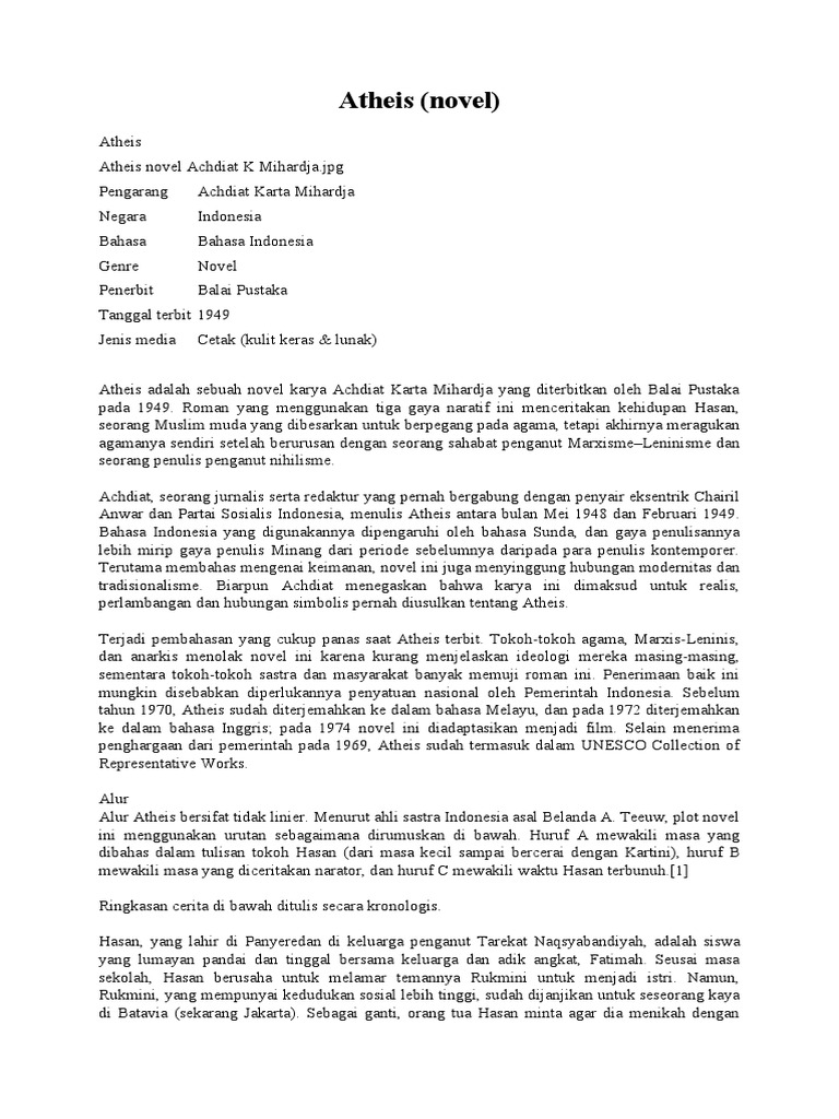 Atheis | PDF | Puisi | Fiksi Umum