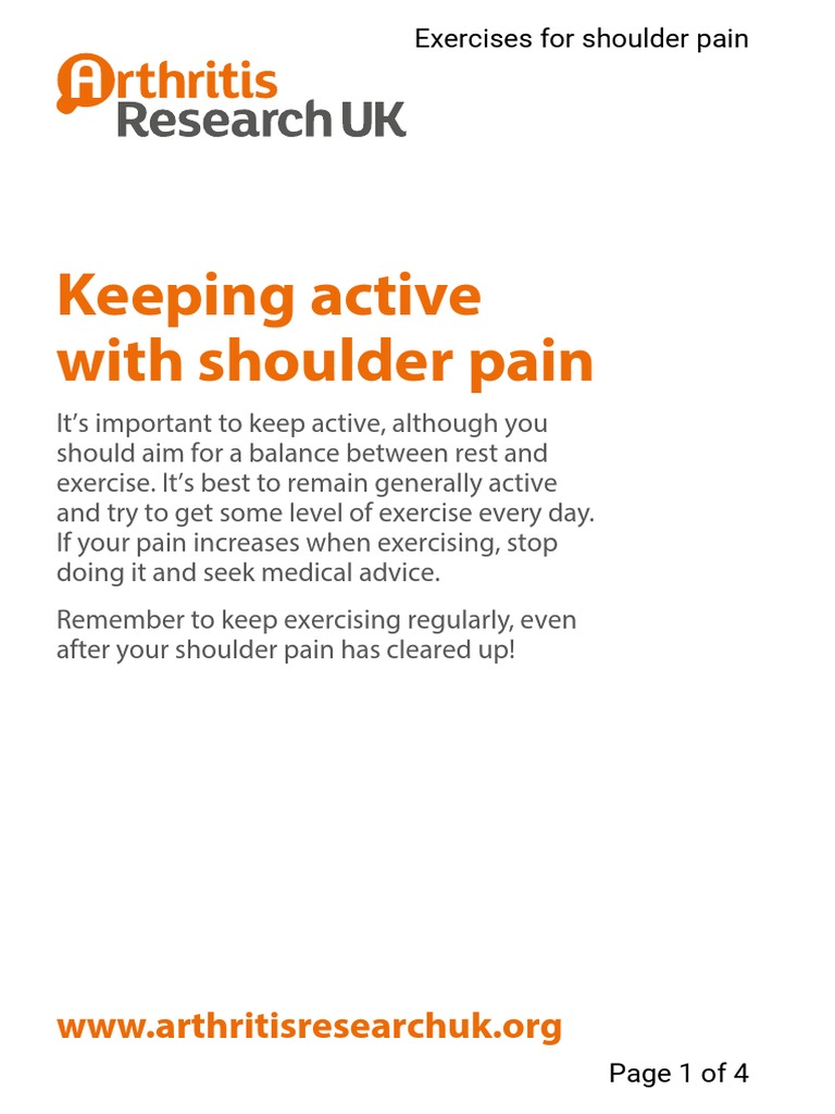 Shoulder Pain Exercise Section | PDF | Elbow | Shoulder