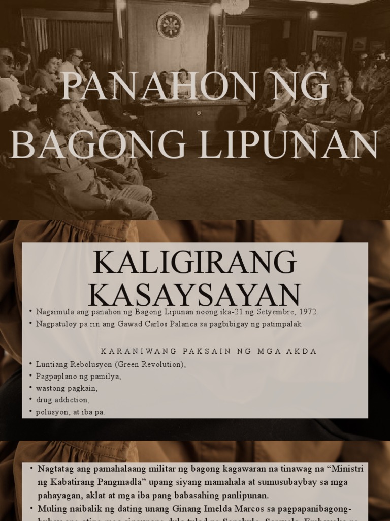 Panahon NG Bagong Lipunan | PDF