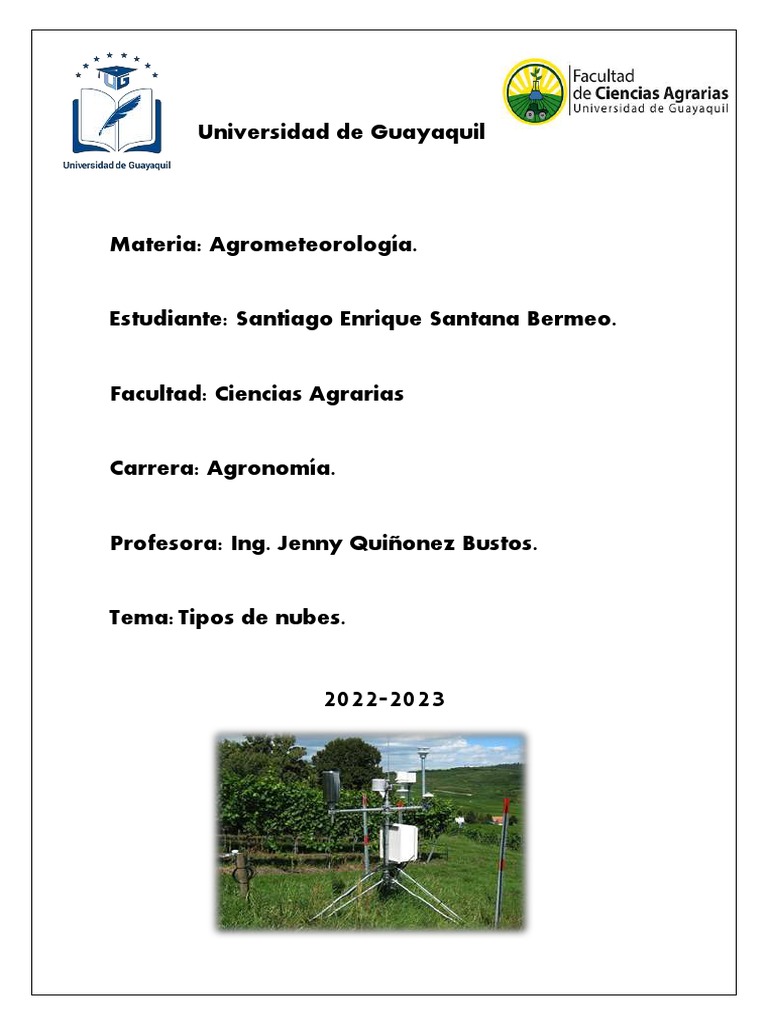 Tipos De Nubes Pdf