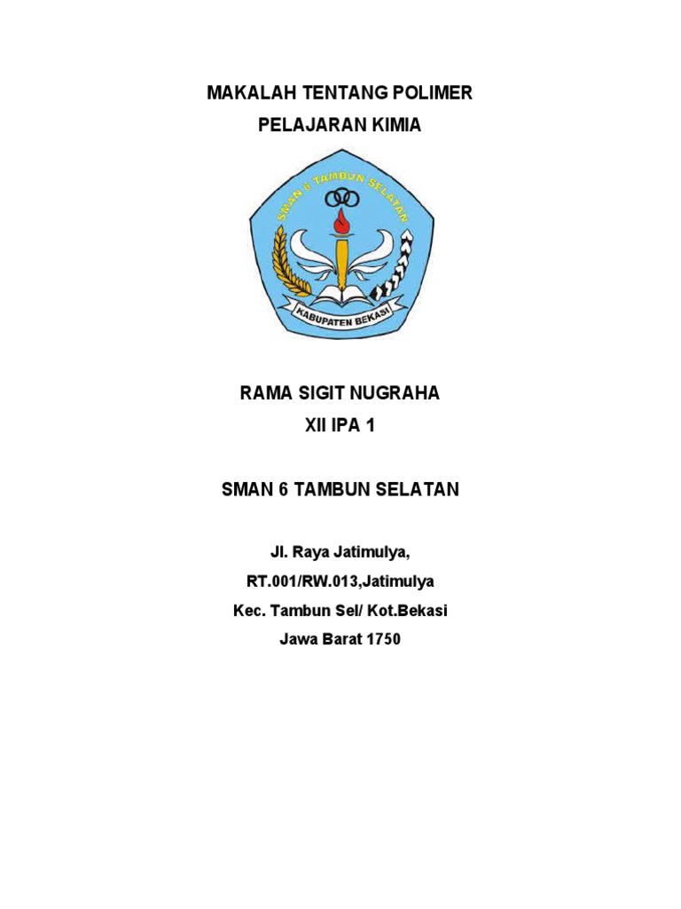 Makalah Tentang Polimer | PDF
