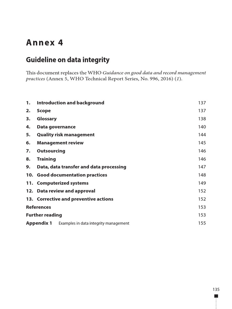 WHO-TRS 1033 Mar2021-Annex 4-Data Integrity | PDF | Life Cycle ...