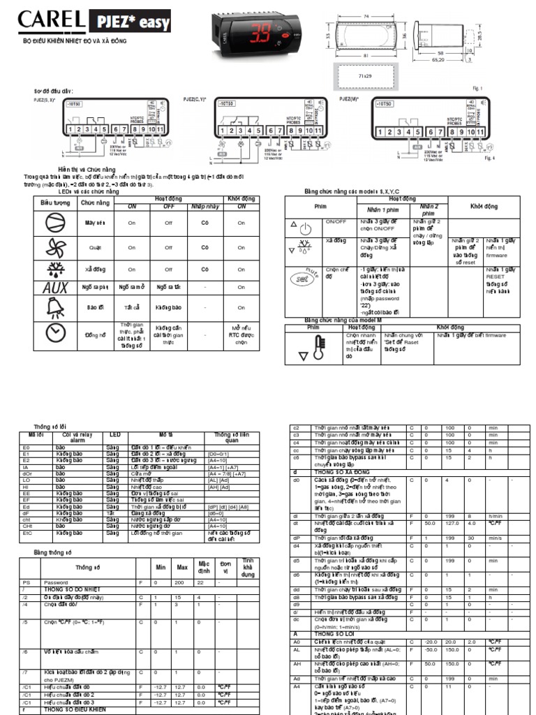 Carel Easy PJ | PDF