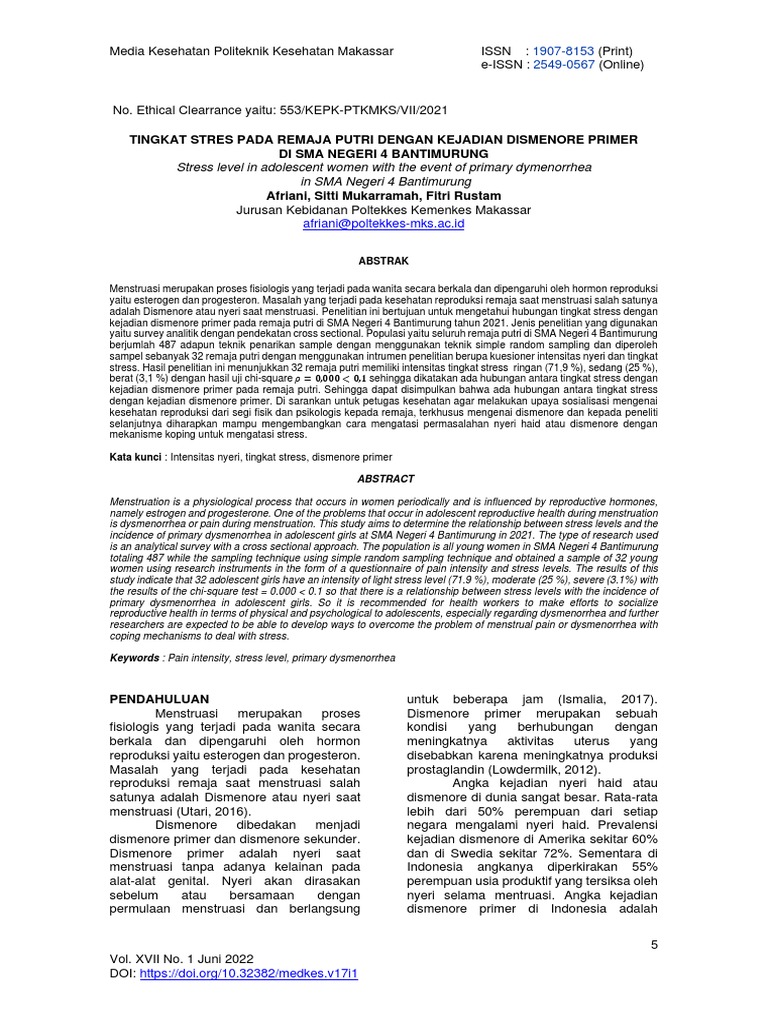 Tingkat Setres | PDF