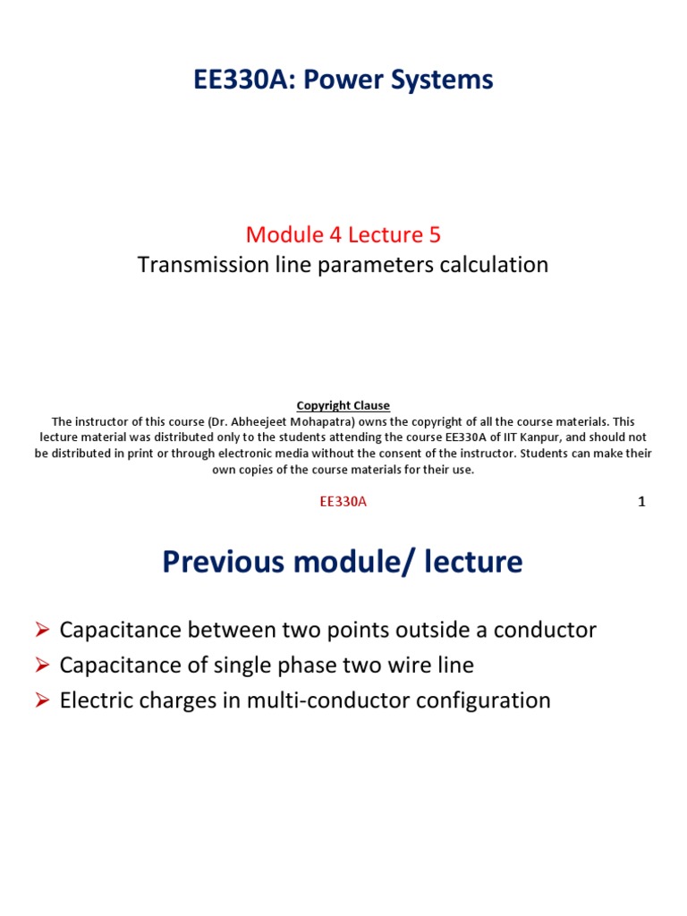 Calculating Transmission Line Parameters | PDF | Capacitance | Inductance
