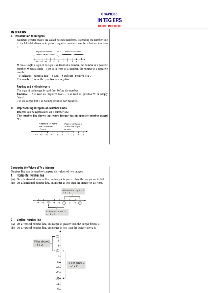 Integers | PDF | Numbers | Integer