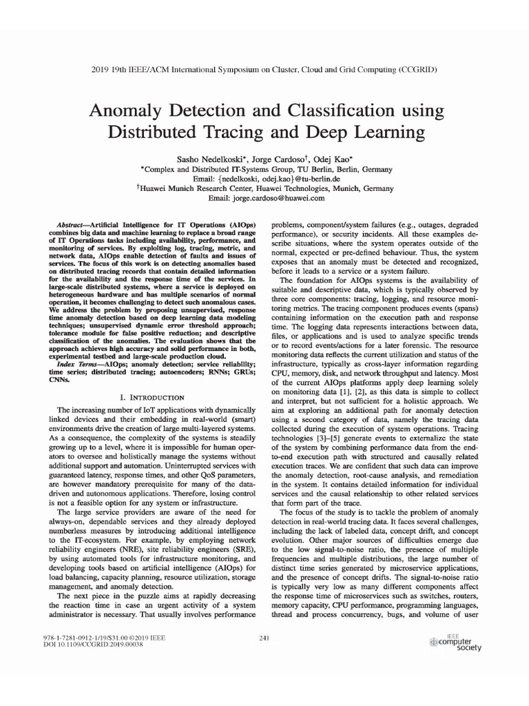 Anomaly Detection and Classification Using DT and DL | PDF | Mean ...