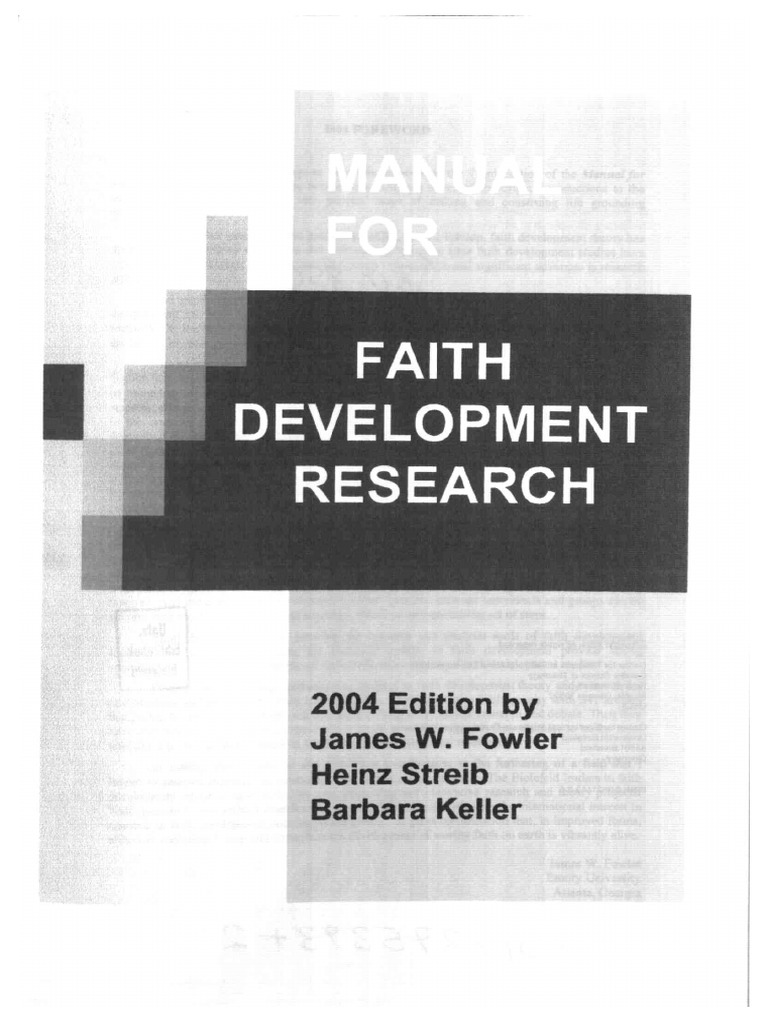 Manual For Faith Development Research | PDF