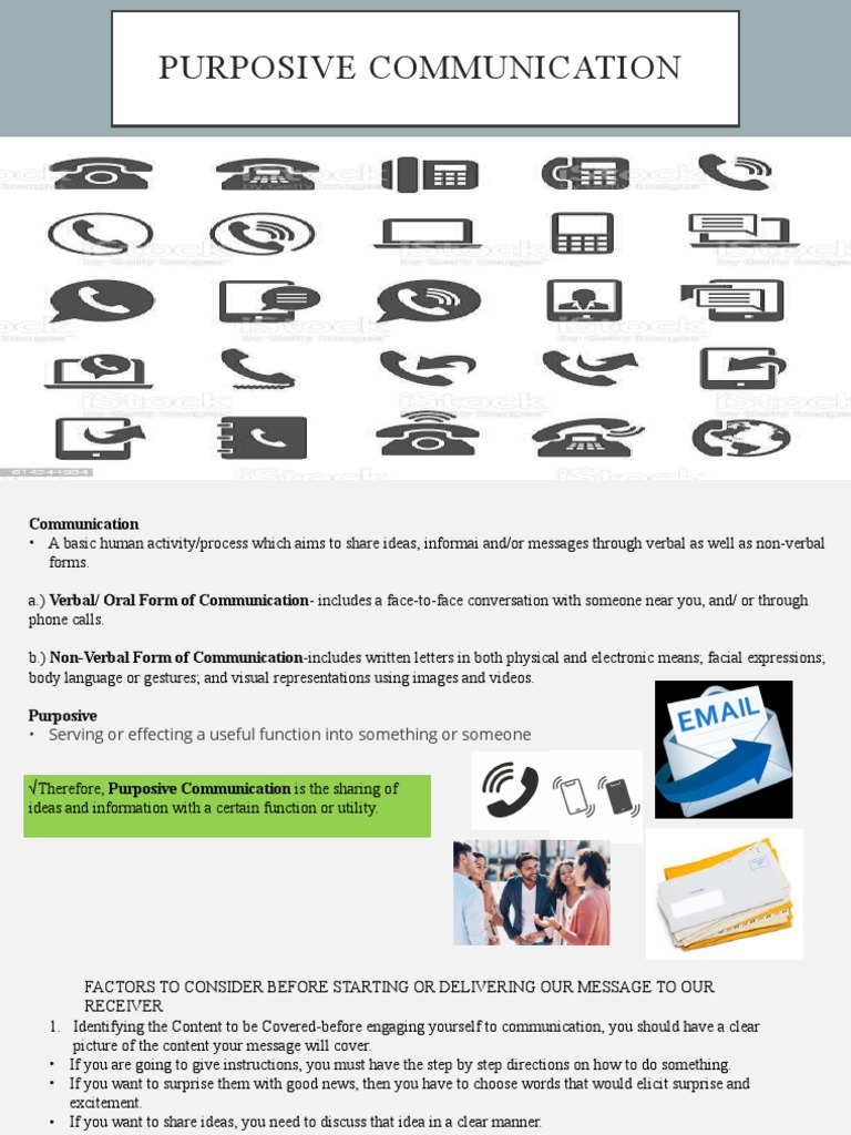 Purposive Communication PPT 1 | PDF | Communication | Nonverbal ...