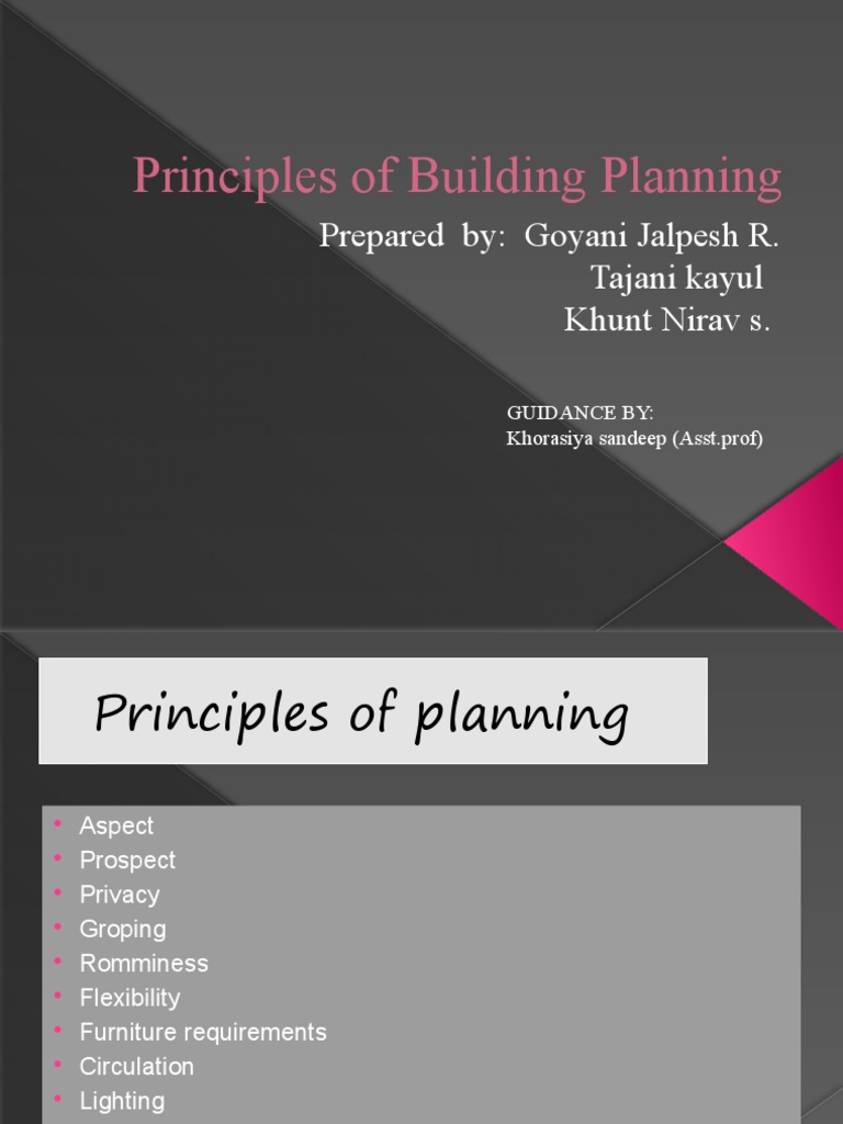 Principles of Building Planning | Download Free PDF | Buildings And ...