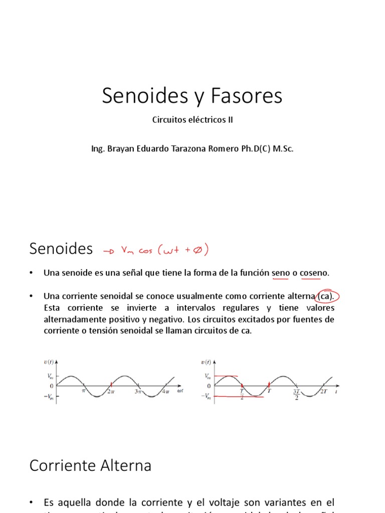 Apuntes de Clase - Senoides y Fasores | PDF | Onda sinusoidal ...