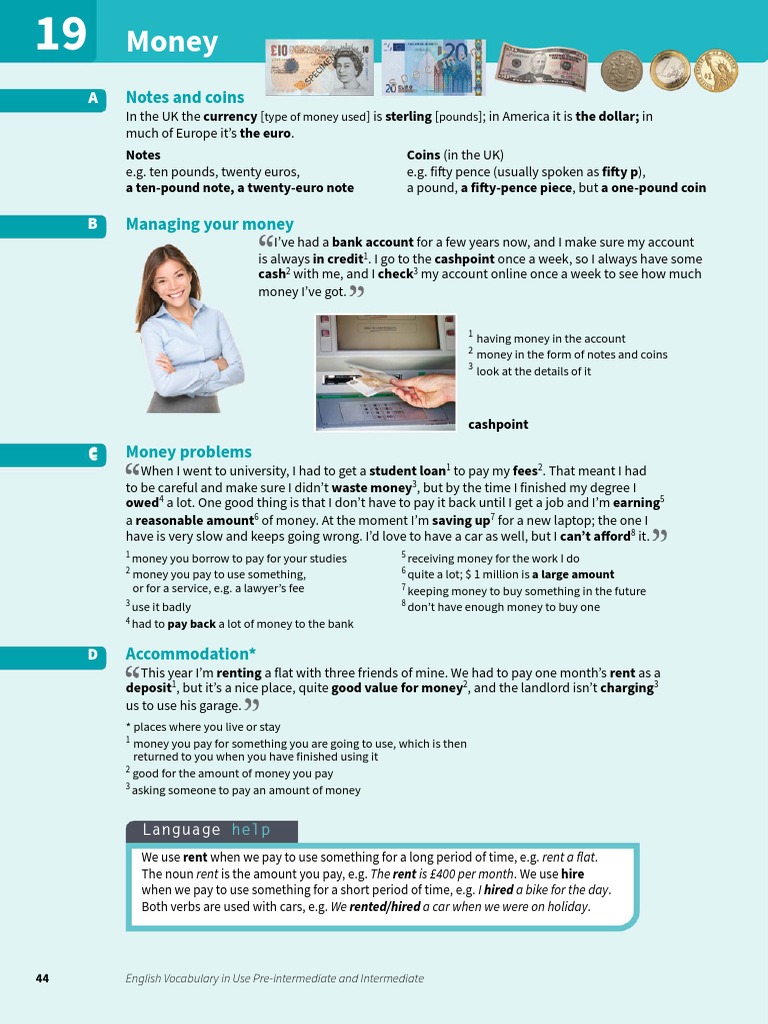 Vocabulary - Money | PDF | Money | Pound Sterling