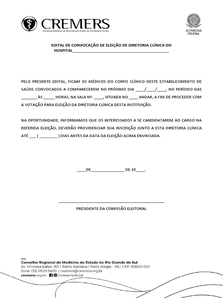 Modelo Edital Convocacao | PDF