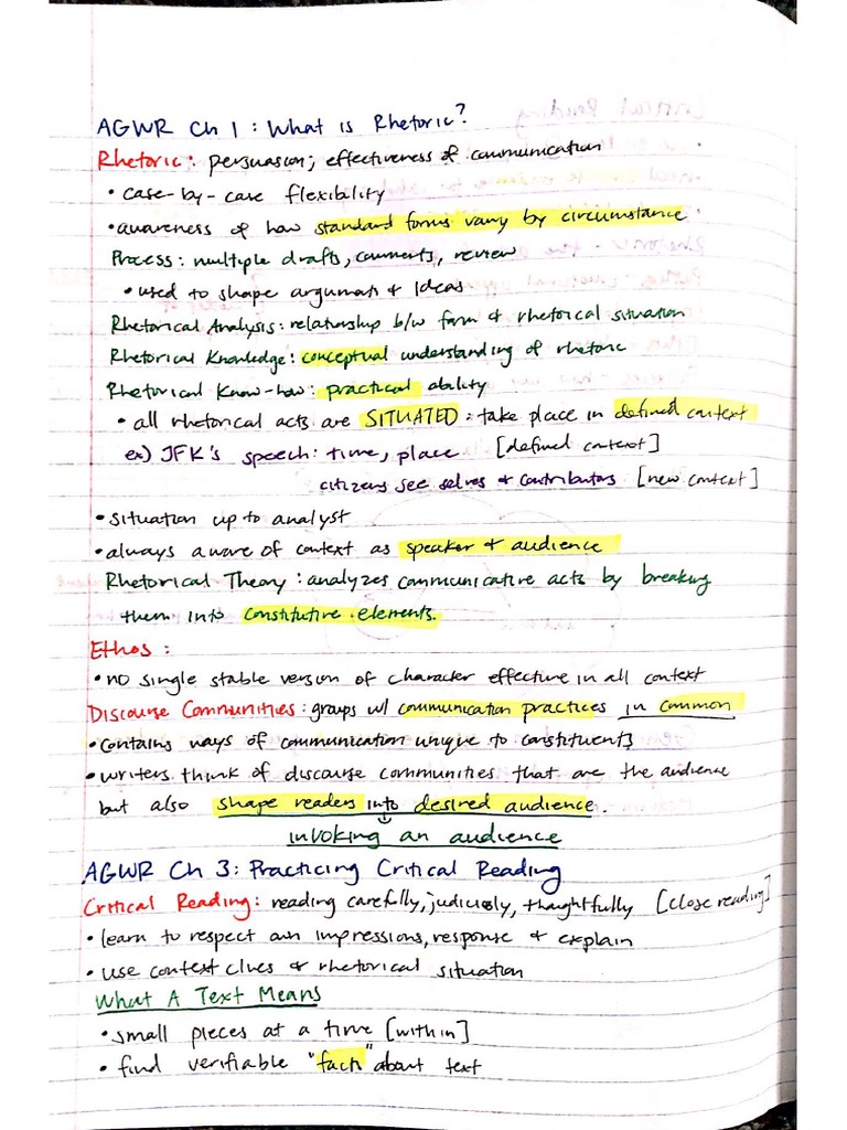 Anteater S Guide To Writing and Rhetoric | PDF
