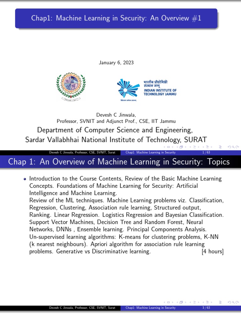 An Overview Of Machine Learning In Security Pdf Machine Learning