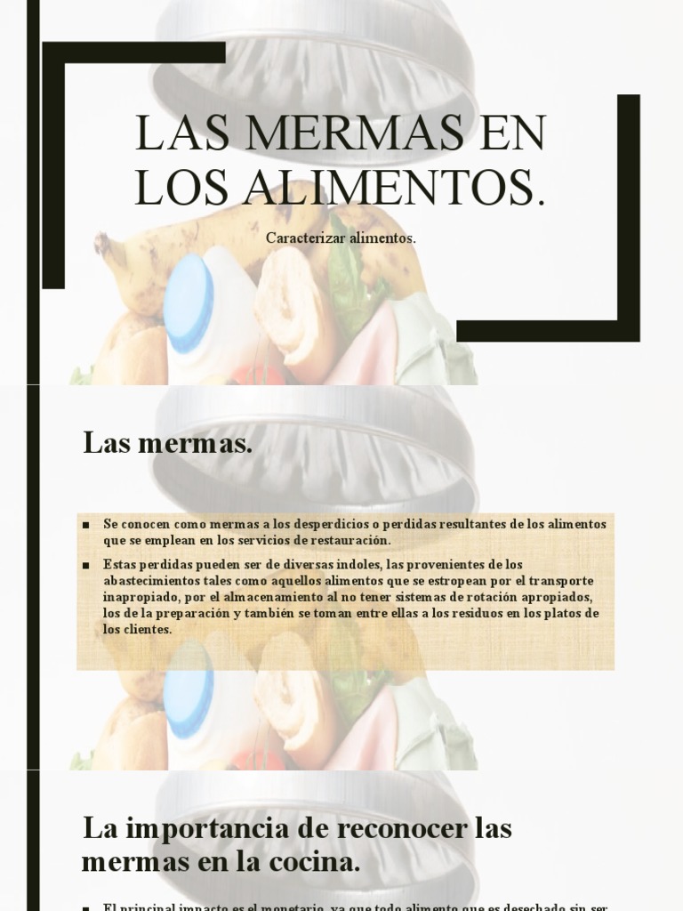 Las Mermas en Los Alimentos | PDF | Alimentos | Residuos
