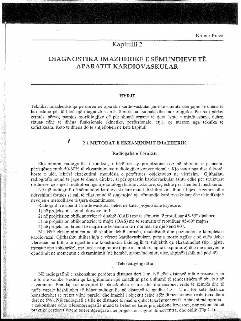 Diagnostika Imazheri e Semundjeve Te Aparatit Kardiovaskular | PDF