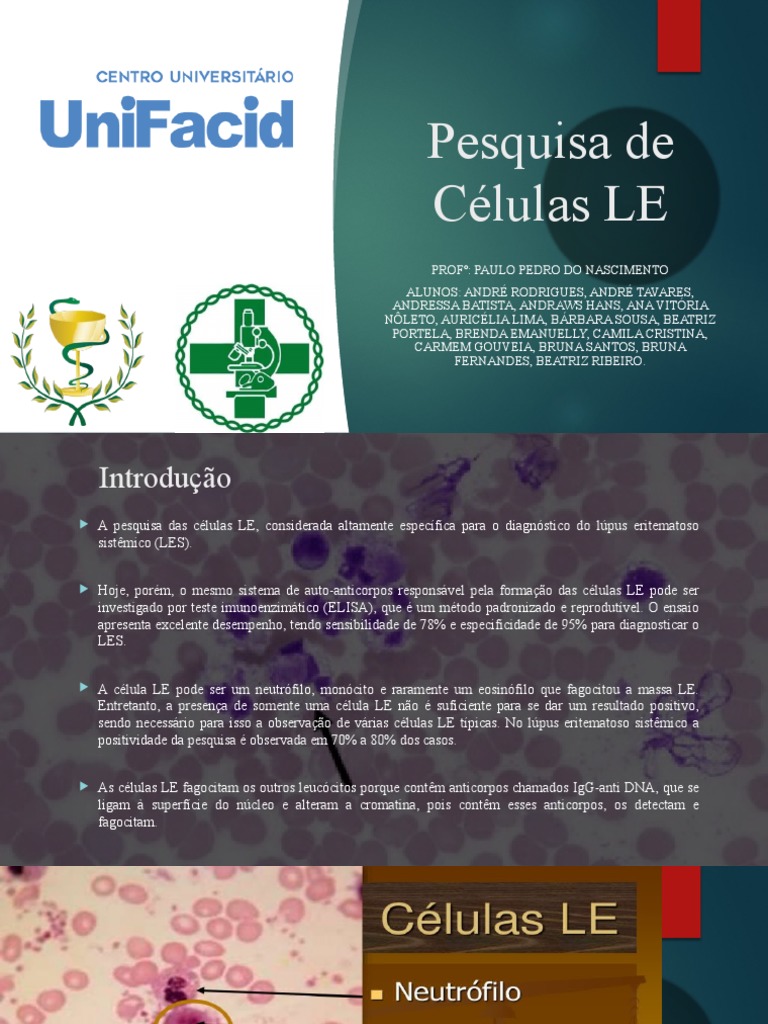 Células LE diagnóstico LES | PDF | Doença autoimune | Especialidades ...