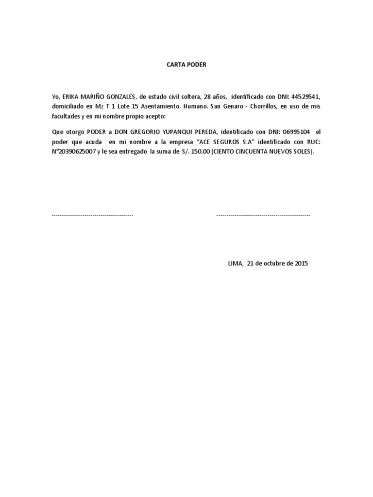 Carta Poder | PDF
