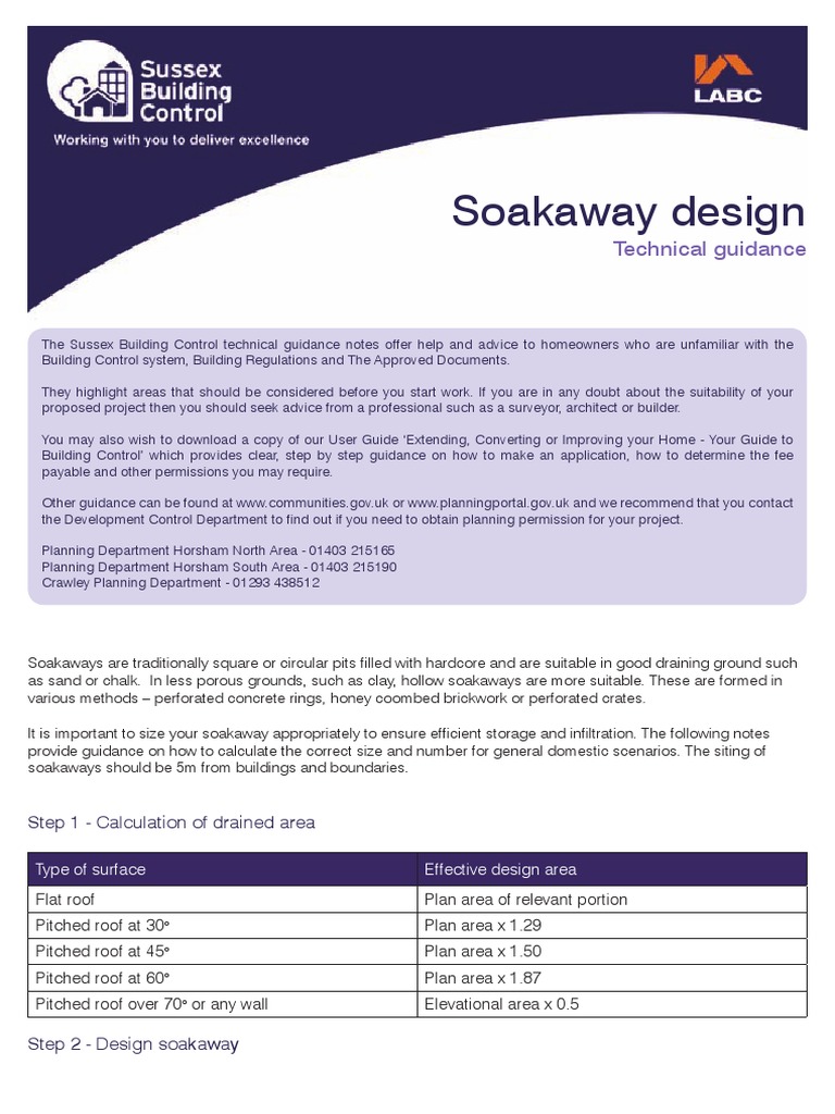 Soakaway Design | PDF | Roof | Building Engineering