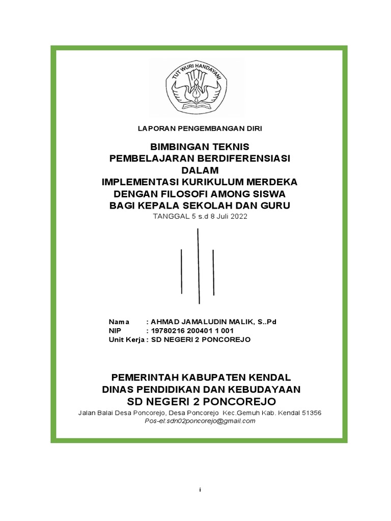 Ahmad Jamal - Laporan Bimtek Ikm 2022 | PDF