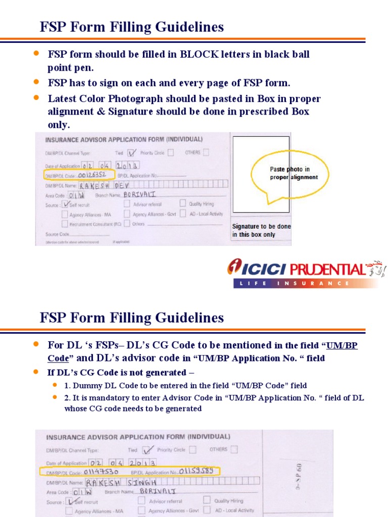 FSP Form Filling Process | PDF | Computing