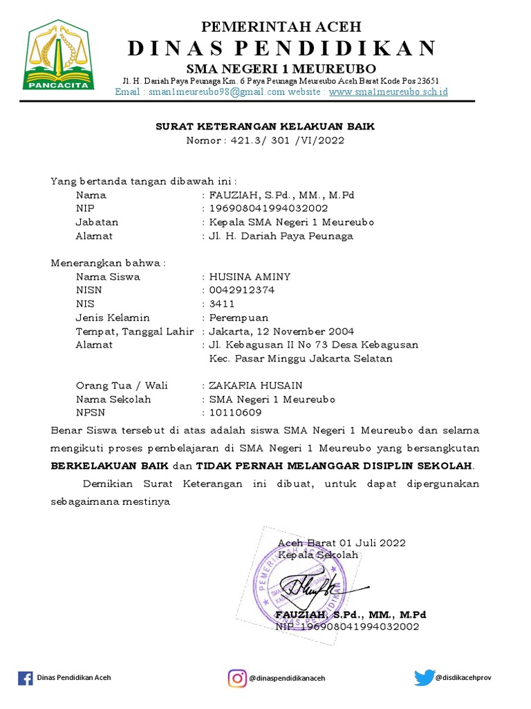 Surat Keterangan Kelakukan Baik (SKKB) | PDF | Kesehatan Holistik