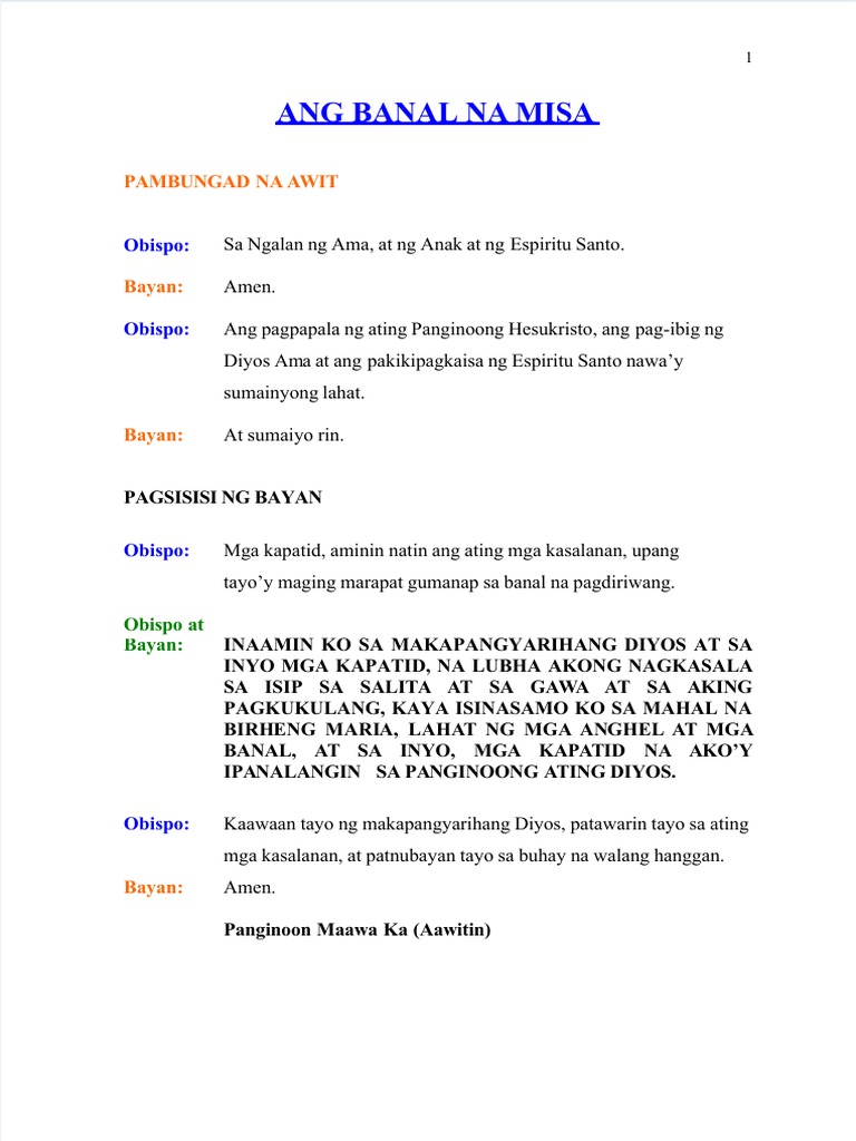 Dokumen - Tips Ang Banal Na Misa Highsch | PDF