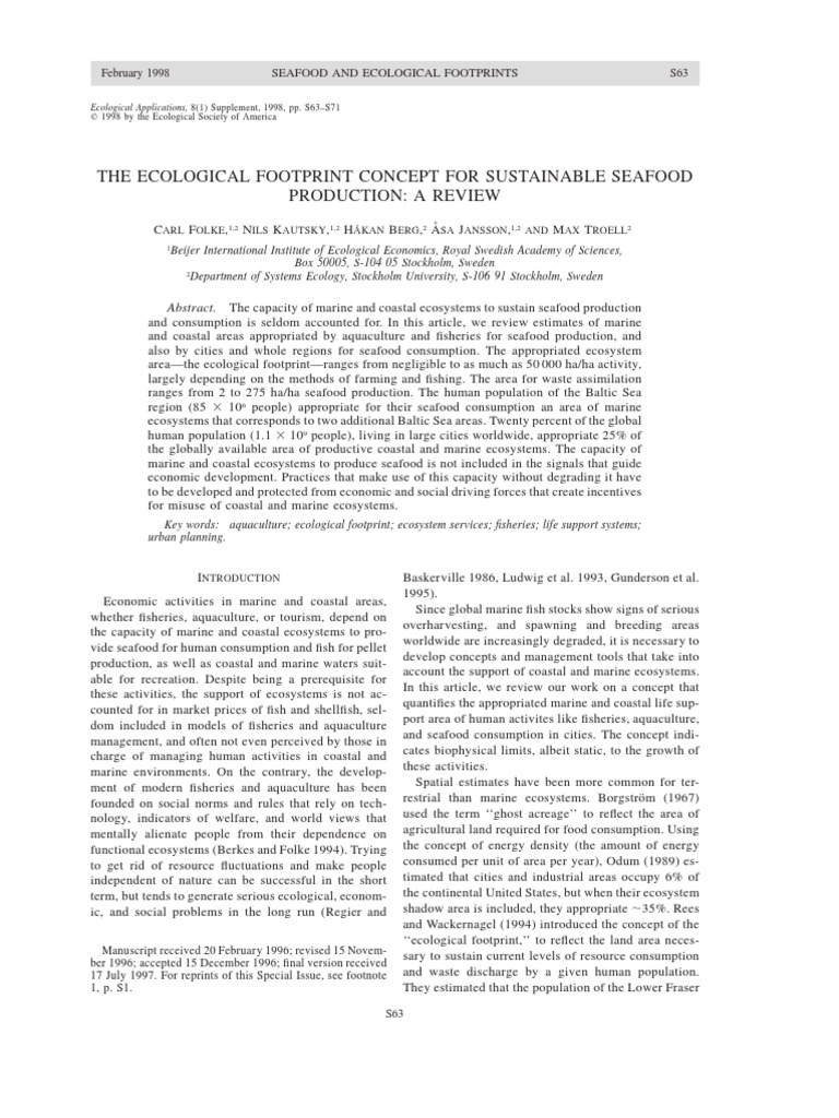 Ecological Applications - 1998 - Folke - THE ECOLOGICAL FOOTPRINT ...