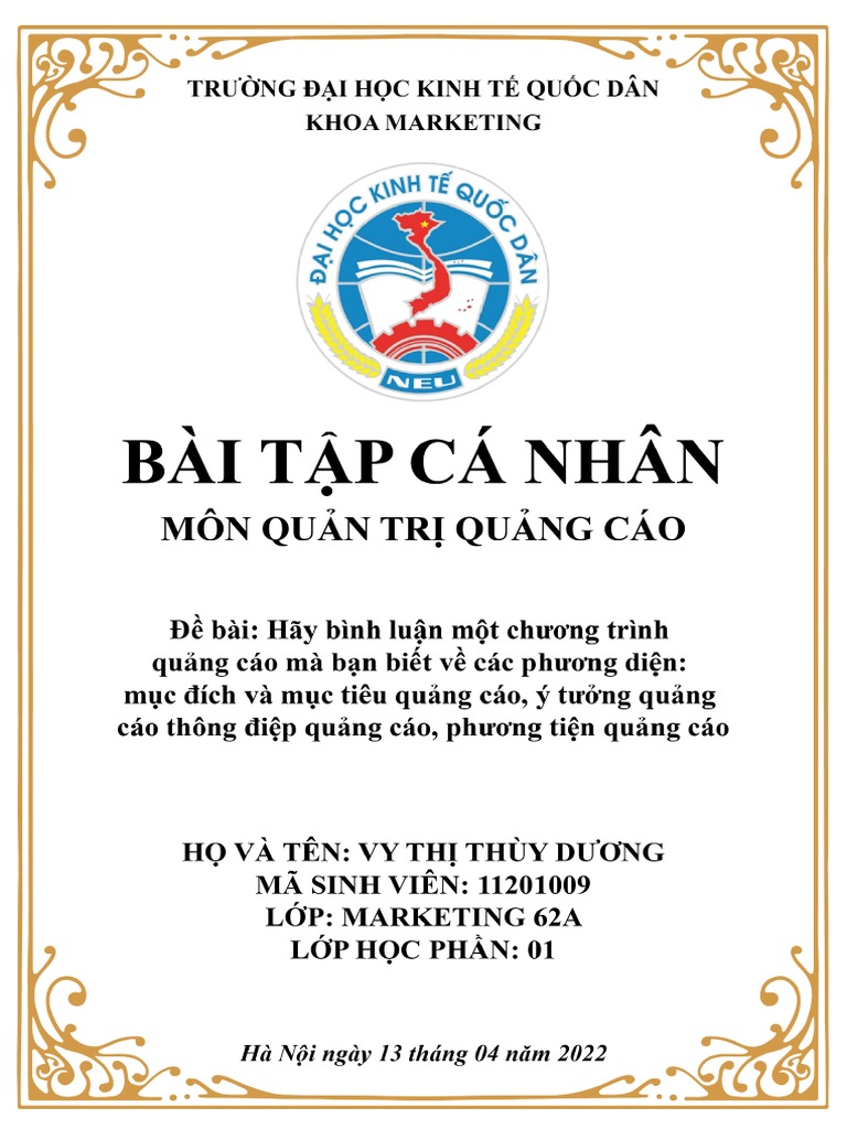 BÀI TẬP CÁ NHÂN QTQC | PDF