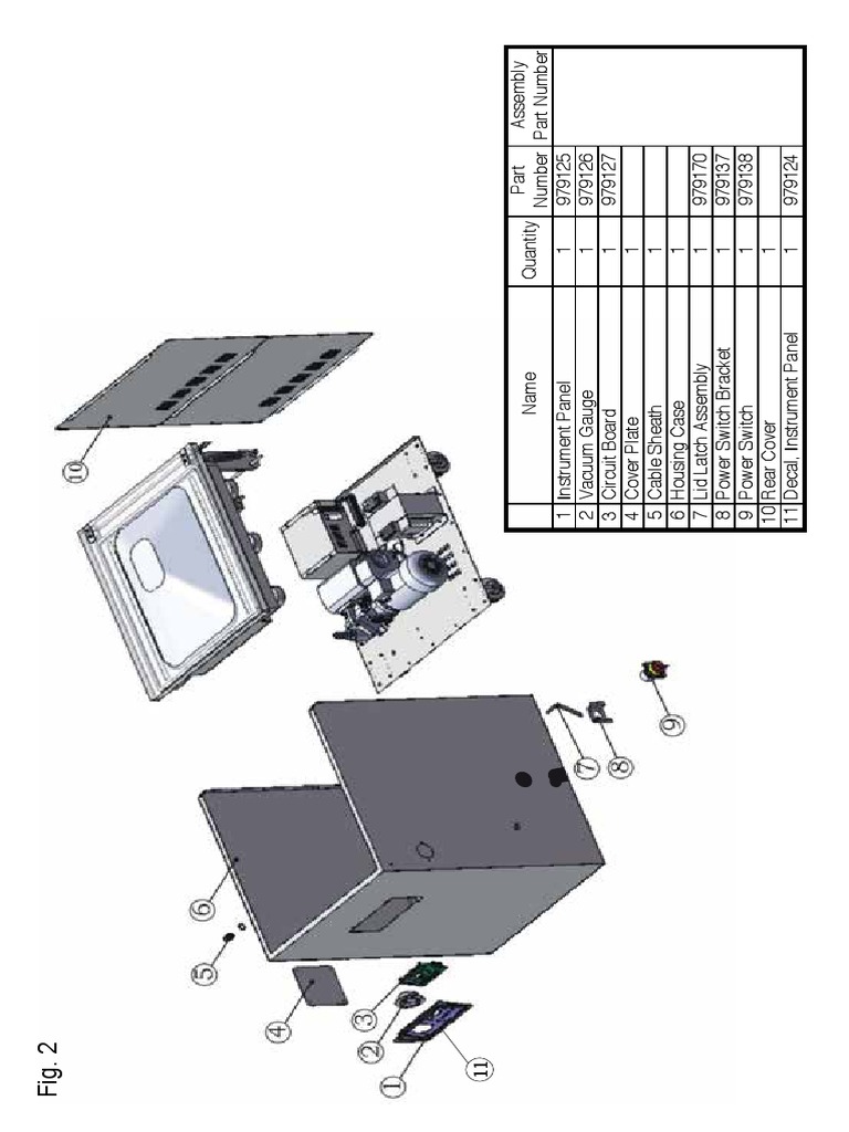 Bill of Materials for an Instrument Panel Assembly listing the Parts ...