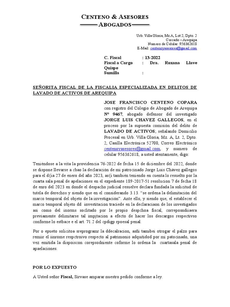 Solicitud Reprogramación Declaración Lavado Activos | PDF | Fiscal | Ley Pública