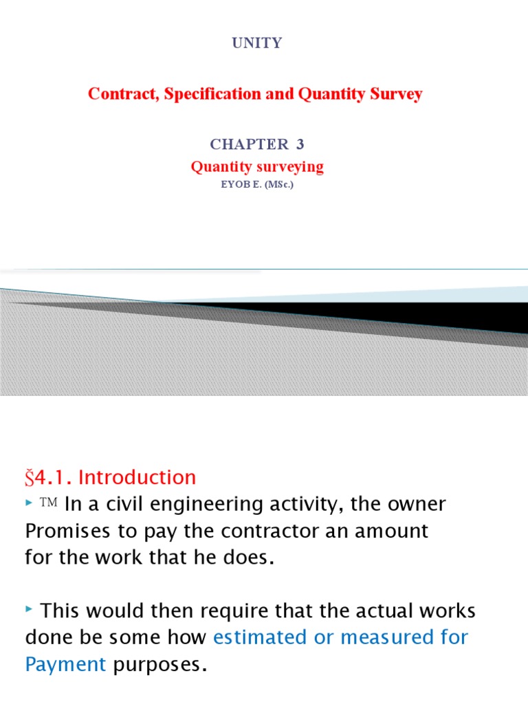 Lecture Two | PDF | Specification (Technical Standard) | Civil Engineering