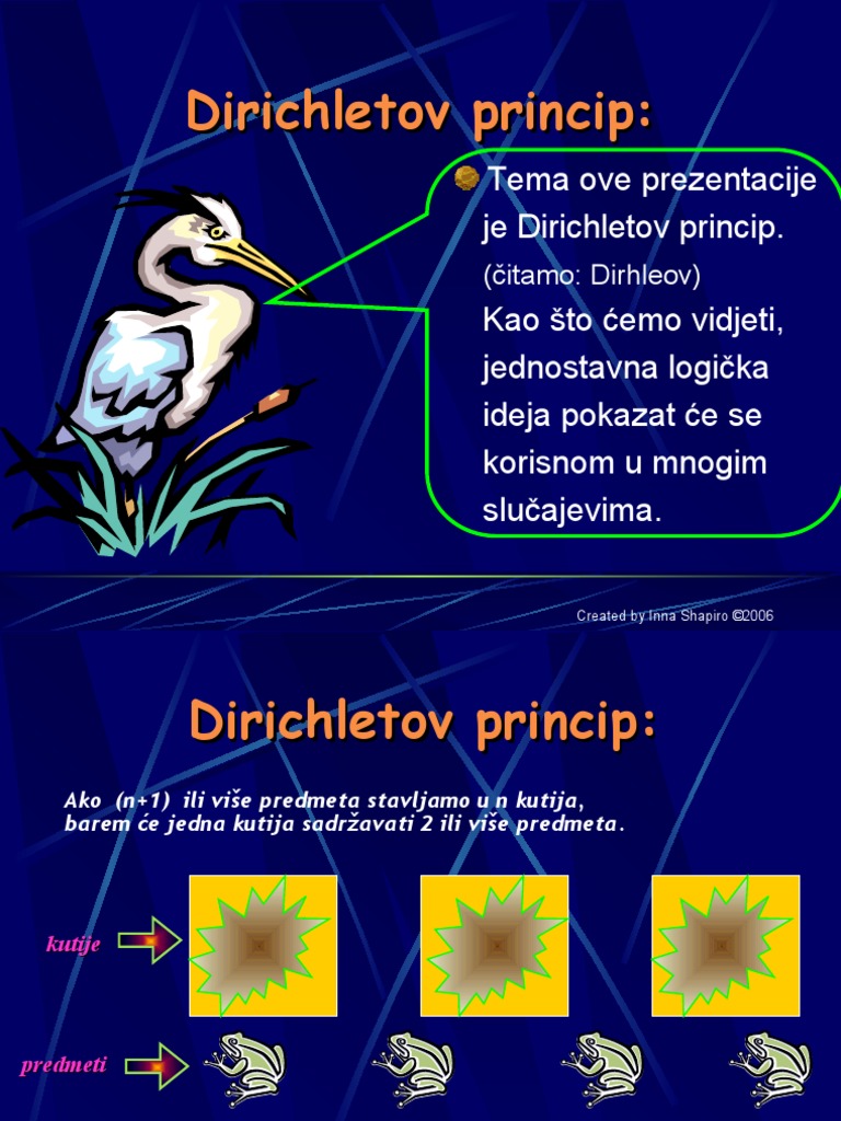 Dirichletov Princip Inna Shapiro | PDF