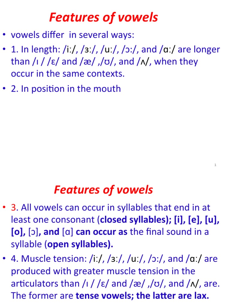 Vowels and Syllables | PDF | Syllable | Vowel