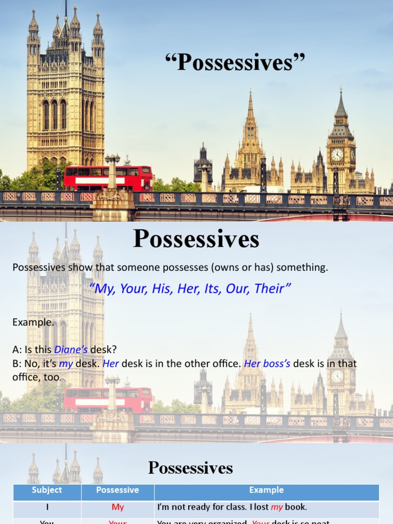 Possessives and Where Questions (C8) | PDF
