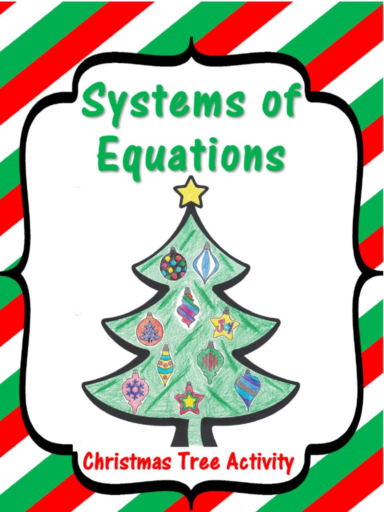 Systems of Equations Christmas Tree Activity | PDF