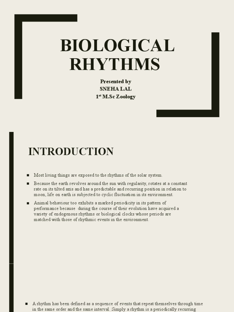 Biological Rhythms, SNEHA LAL | PDF | Circadian Rhythm | Tide