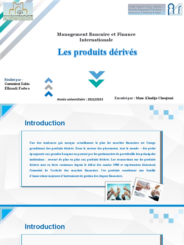 Importance des produits dérivés en finance | PDF | Produit dérivé ...