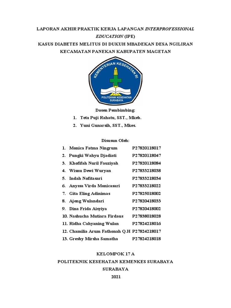 Laporan Ipe Kelompok 17a | PDF