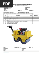 Roller Compactor Inspection Checklist | PDF | Wheeled Vehicles | Car