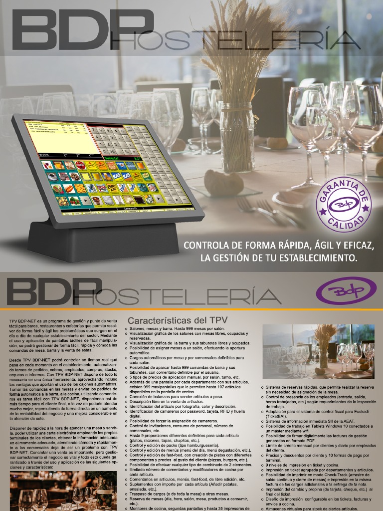 BDP Net Hosteleria Folleto | PDF