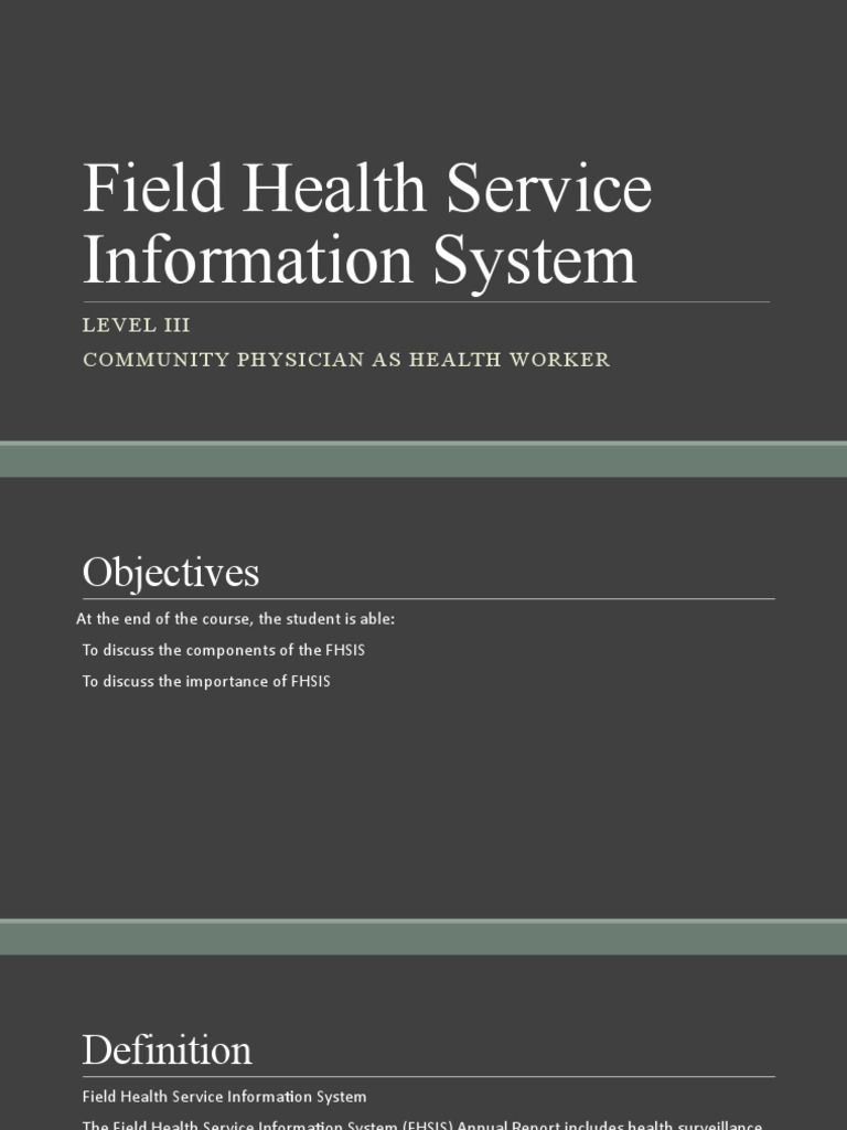FHSIS | PDF | Health Care | Nursing