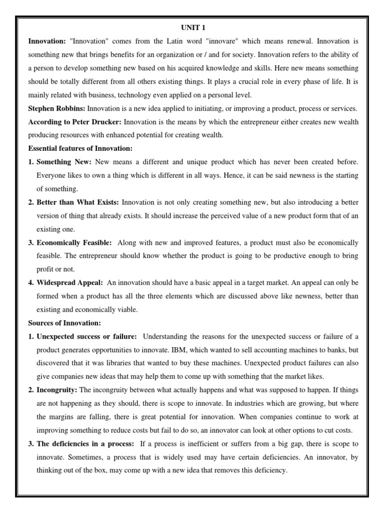 Unit 1 Design Thinking | PDF | Creativity | Entrepreneurship