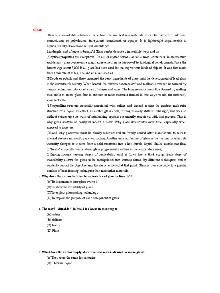 Glass | PDF | Glasses | Liquids